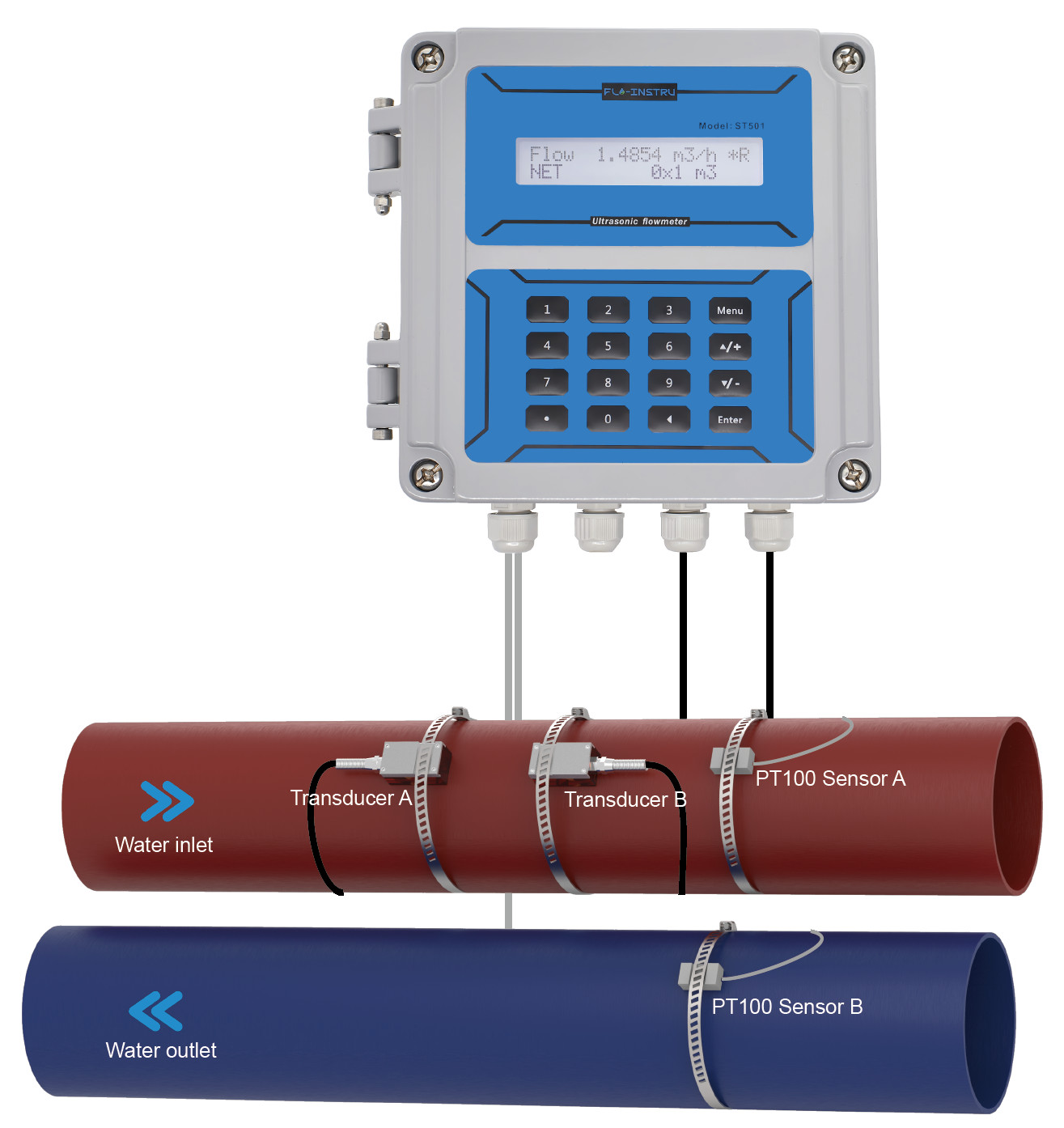 Sıcaklık Algılayıcı Elektroplating için Ultrasonik Enerji Meter